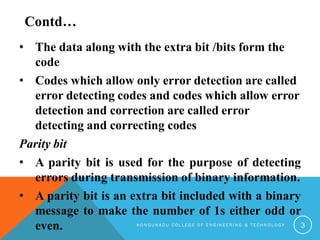 Error detection & correction codes | PPT
