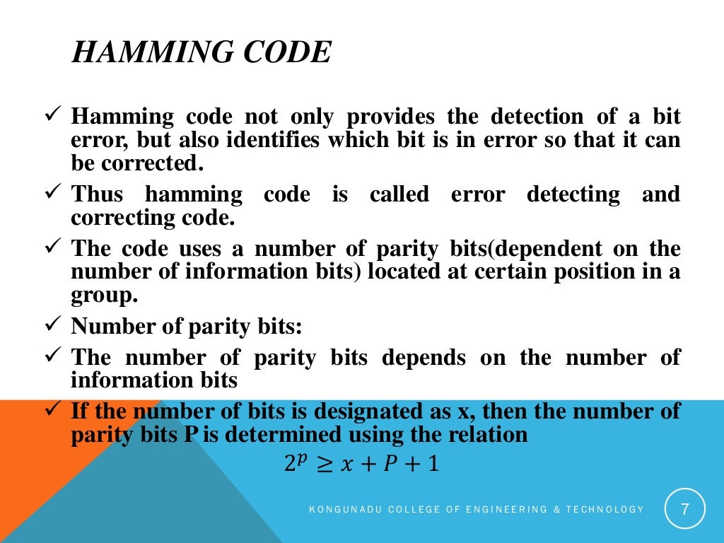 Error detection & correction codes