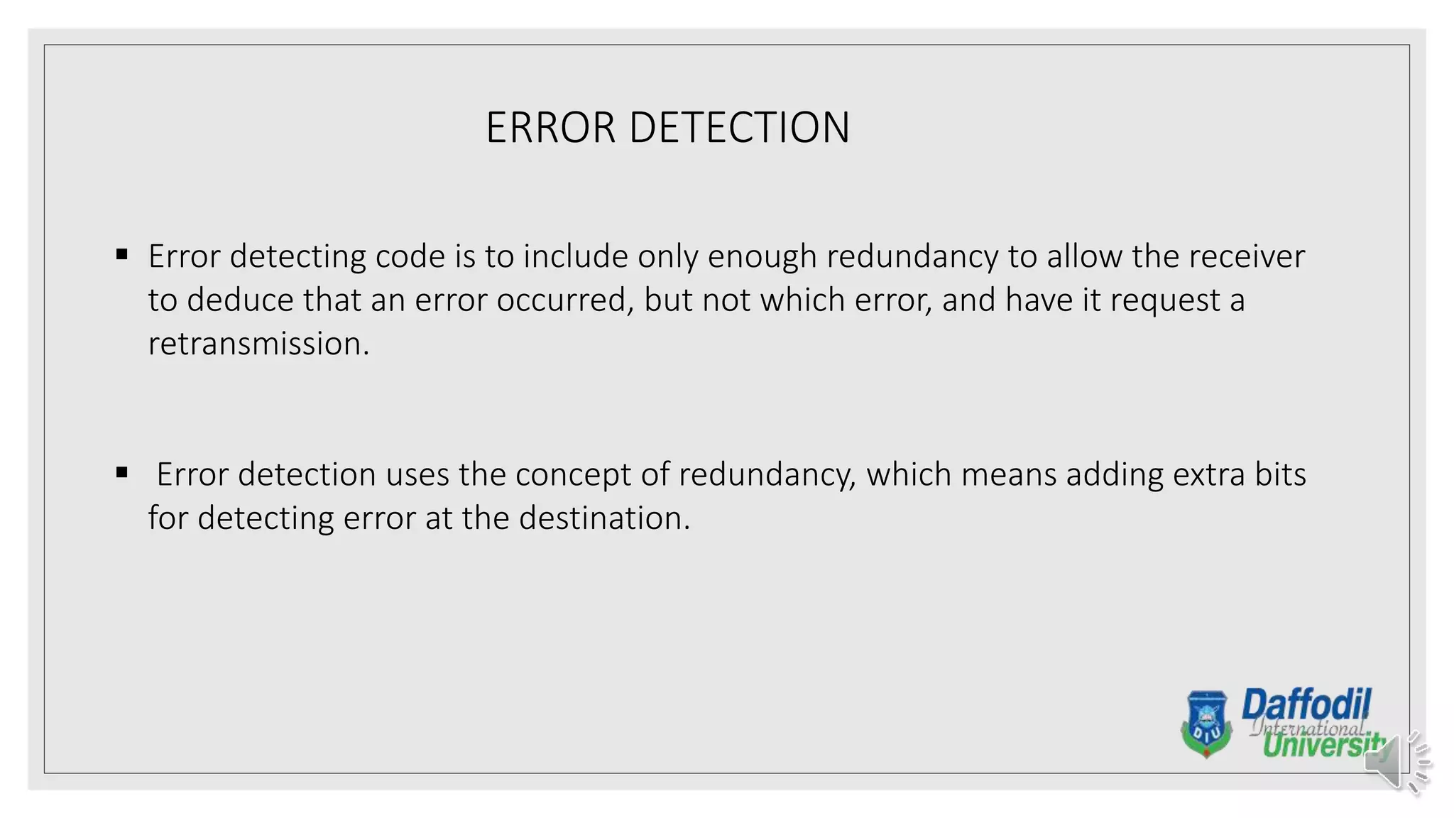 Error detection & correctoin | PPT