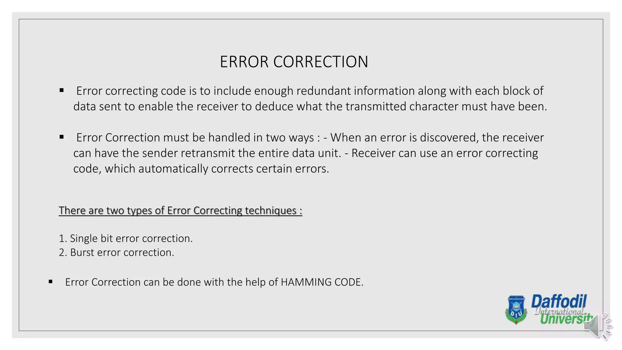 Error detection & correctoin | PPT