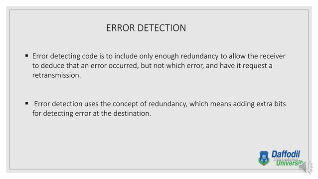 Error detection & correctoin | PPT