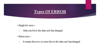 Error detection data communication | PPTX