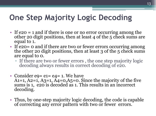Error detection enhanced decoding of difference set codes for memory applications | PPT