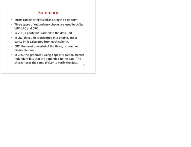 Computer Networks Error Detection Methodspdf Computer Networking