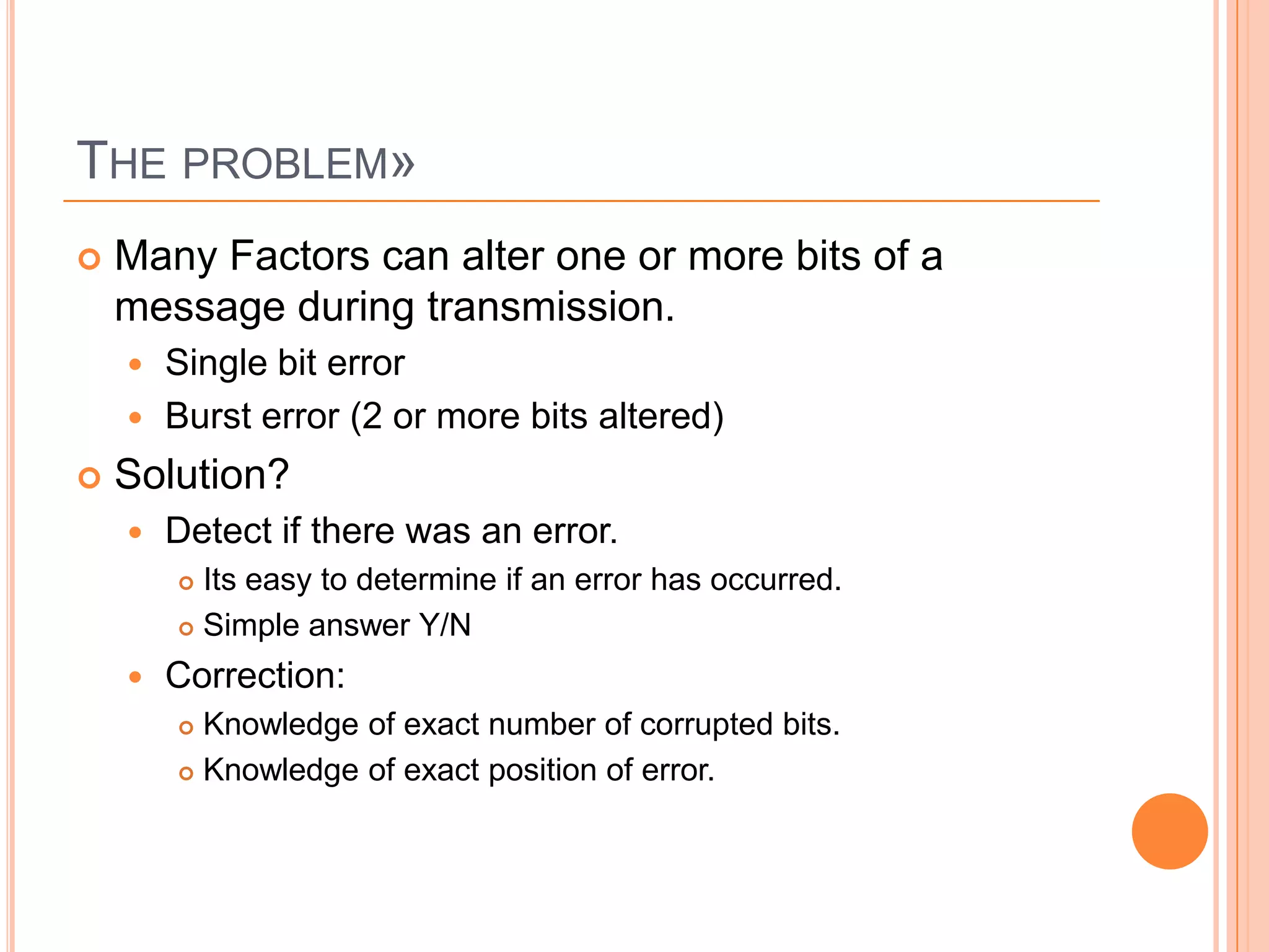 Error Detection N Correction Ppt