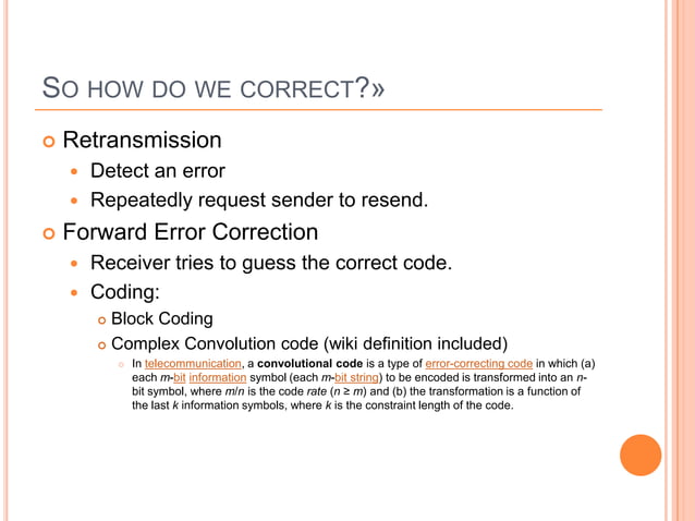 Error Detection N Correction | PPT Error Detection N Correction | PPT
