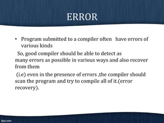 Error detection recovery | PPT
