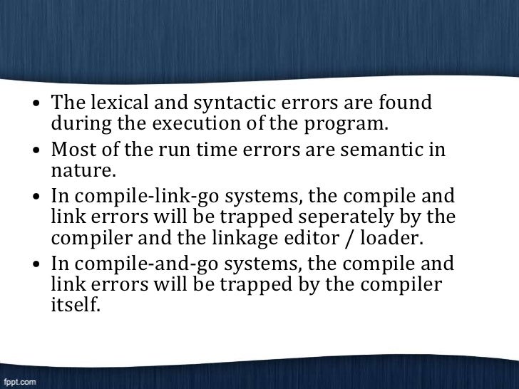 Error Detection Recovery