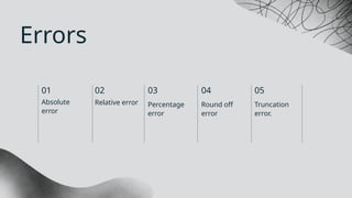 Error Discussion: Types, Causes, and Solutions | PPT