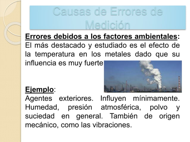 Errores en las mediciones y fuentes de error | PPTX