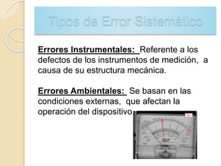 Errores en las mediciones y fuentes de error | PPTX