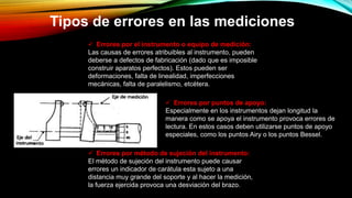 Errores en las mediciones y fuentes del error | PPTX