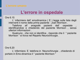 Errore Umano | PPT