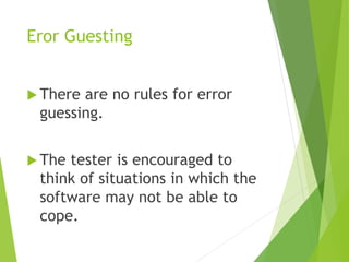 Error Guesting | PPTX