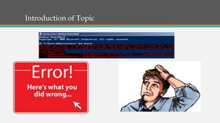 Error handling | PPTX | Programming Languages | Computing