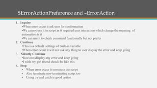 Error handling | PPTX | Programming Languages | Computing
