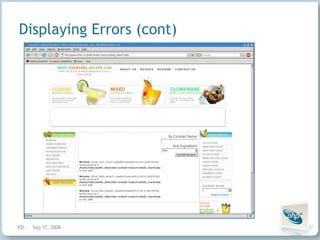 Elegant Ways of Handling PHP Errors and Exceptions | PPT