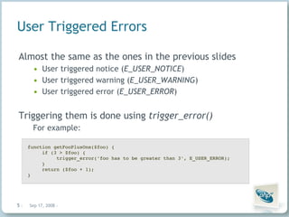 Elegant Ways of Handling PHP Errors and Exceptions | PPT