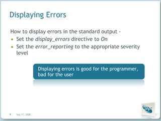 Elegant Ways of Handling PHP Errors and Exceptions | PPT