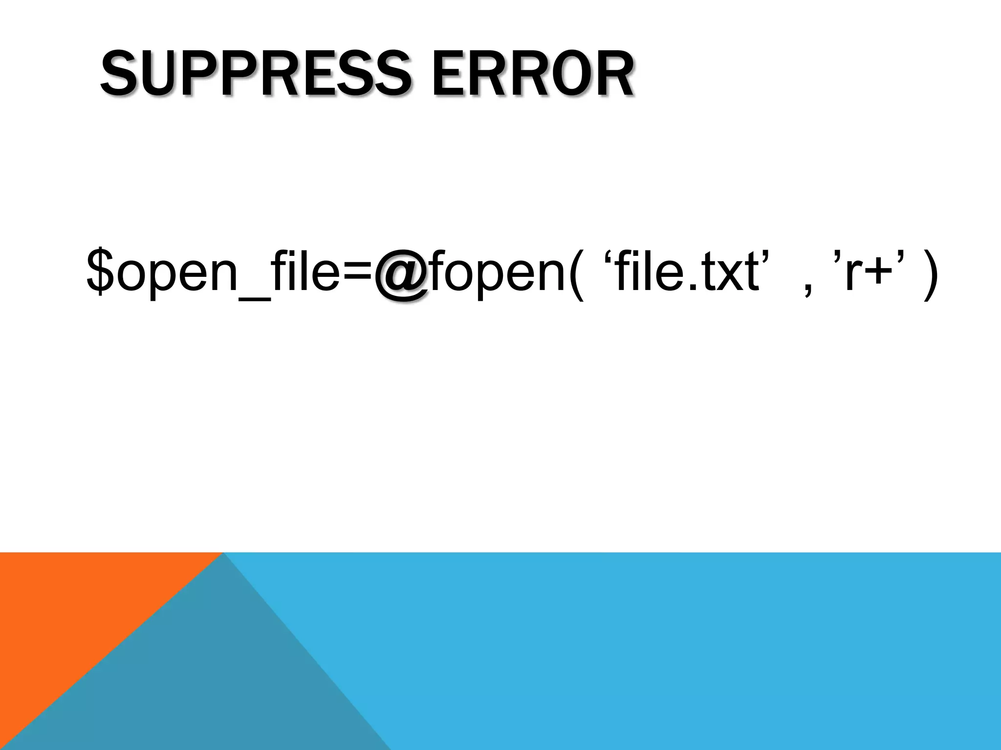 Error handling | PPT