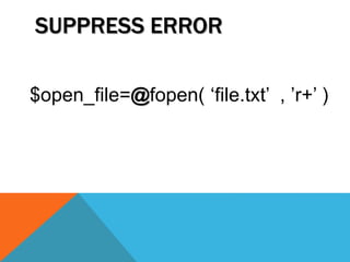 Error handling | PPT