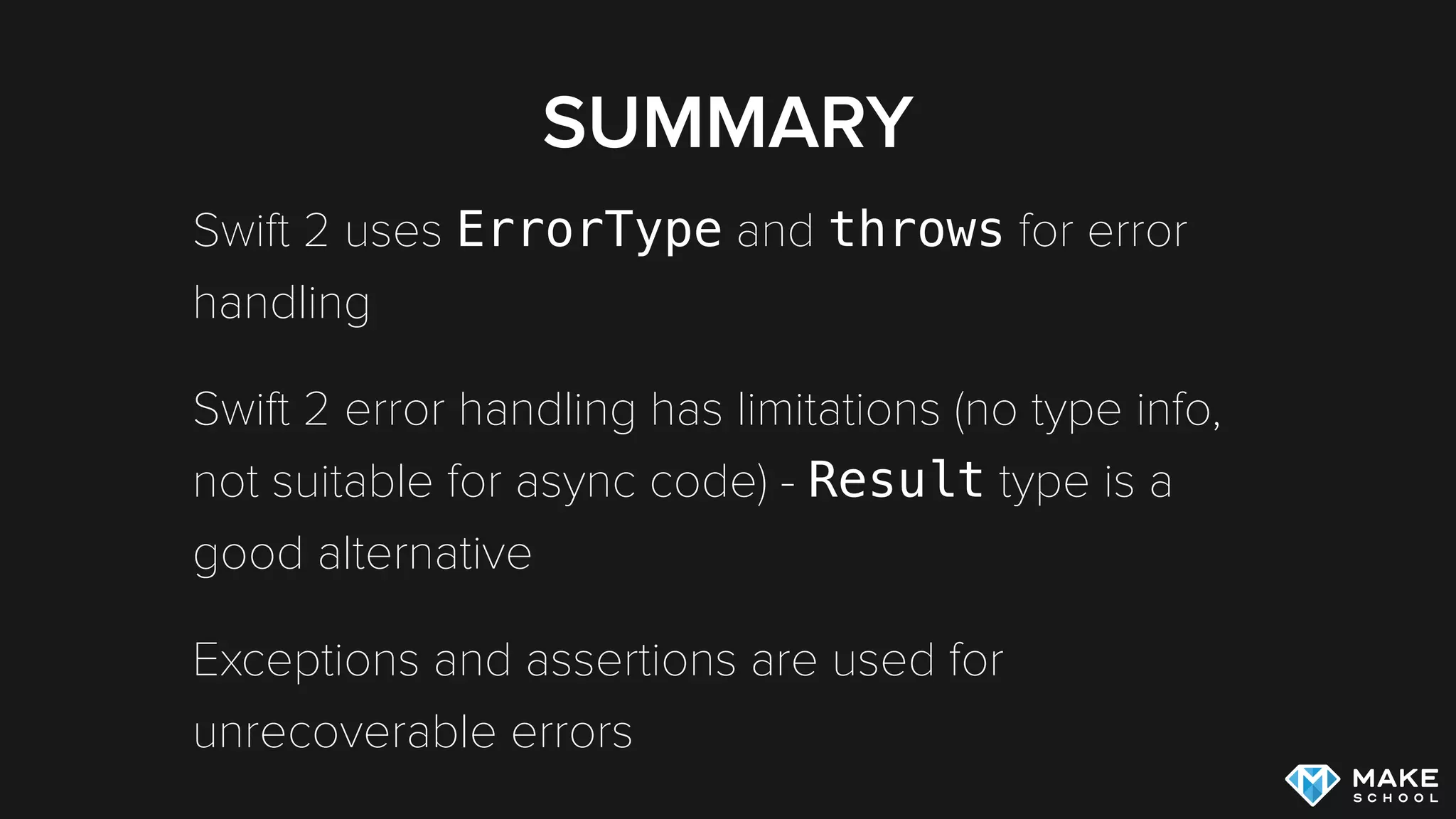 Error Handling in Swift | PPT