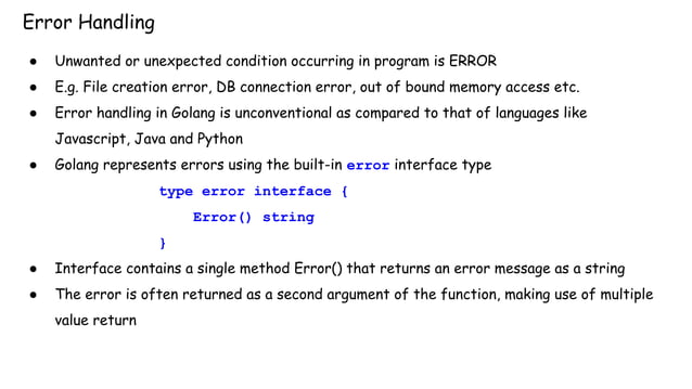 Error handling | PPT