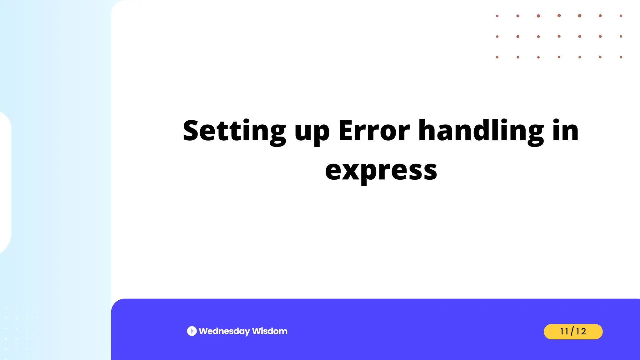 Error Handling in Express | PPT