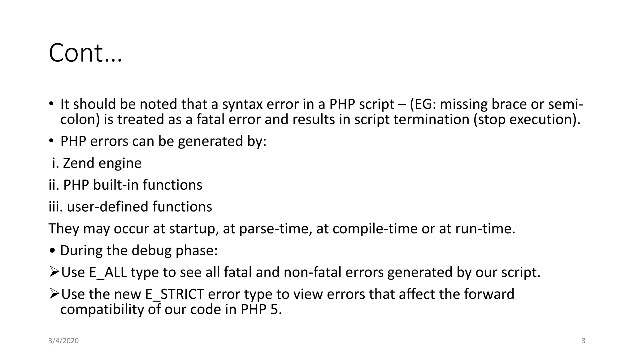 Error handling | PPTX