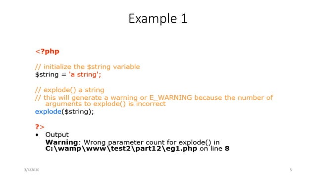 Error handling | PPTX