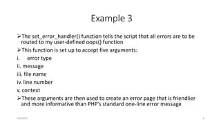 Error handling | PPTX
