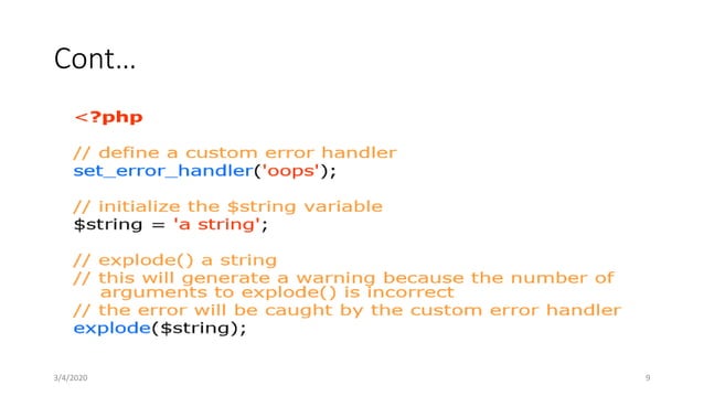 Error handling | PPTX