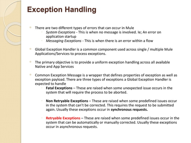 Error Handling Framework in Mule ESB | PPT