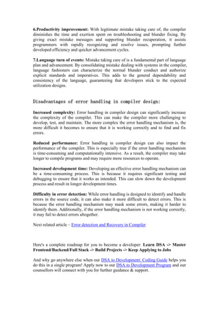 Error Handling in Compiler Design.typeso | DOC