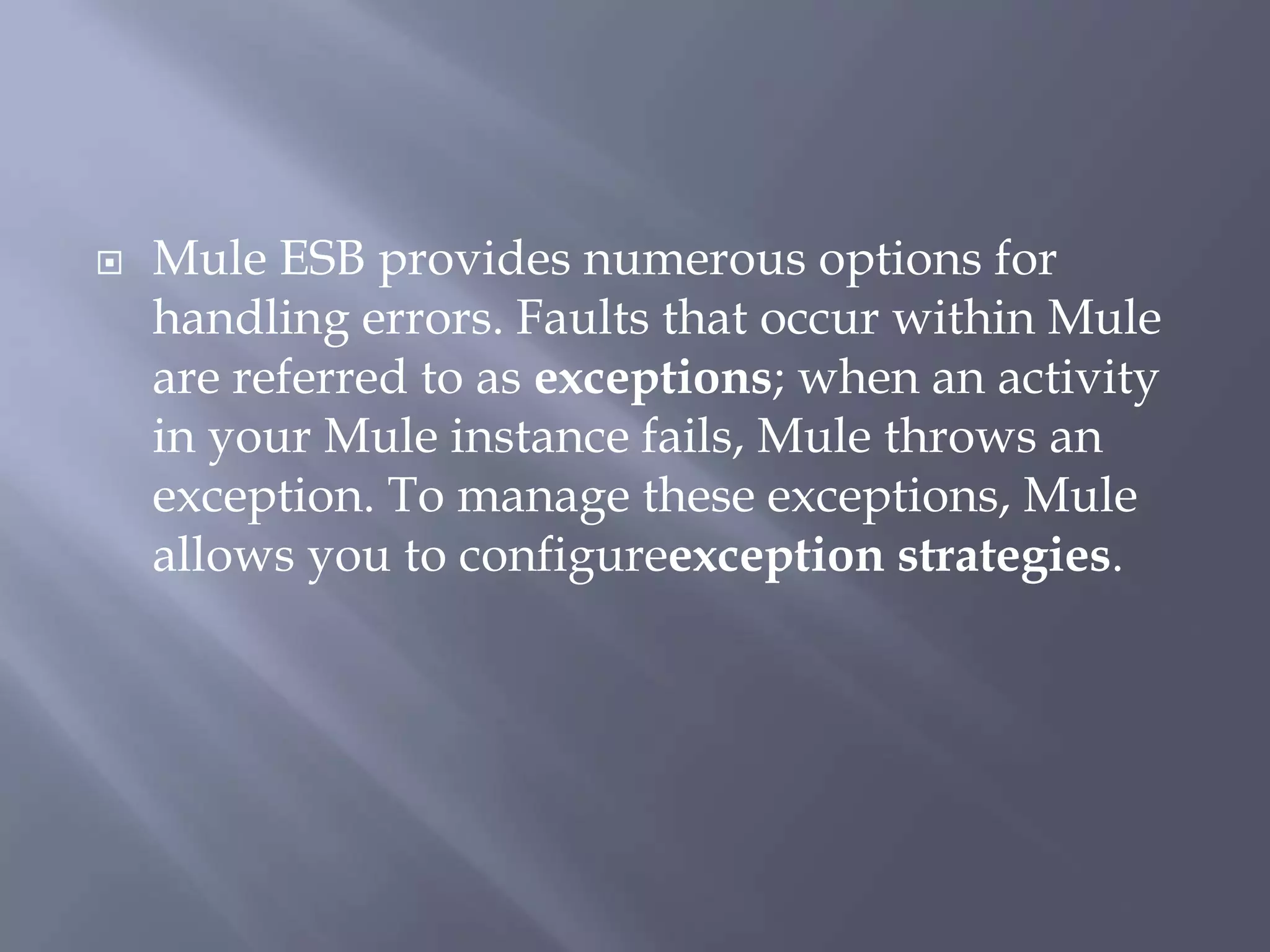 Error handling in mule | PPT