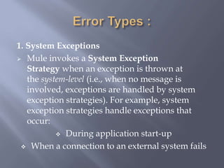Error handling in mule | PPT