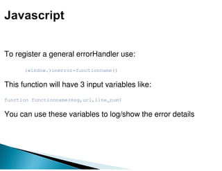 Error handling in XPages | PPT | Free Download