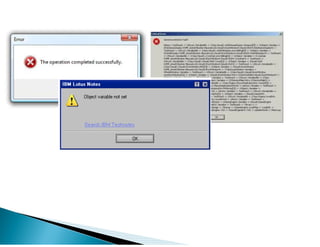 Error handling in XPages | PPT | Free Download