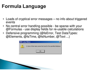 Error handling in XPages | PPT | Free Download