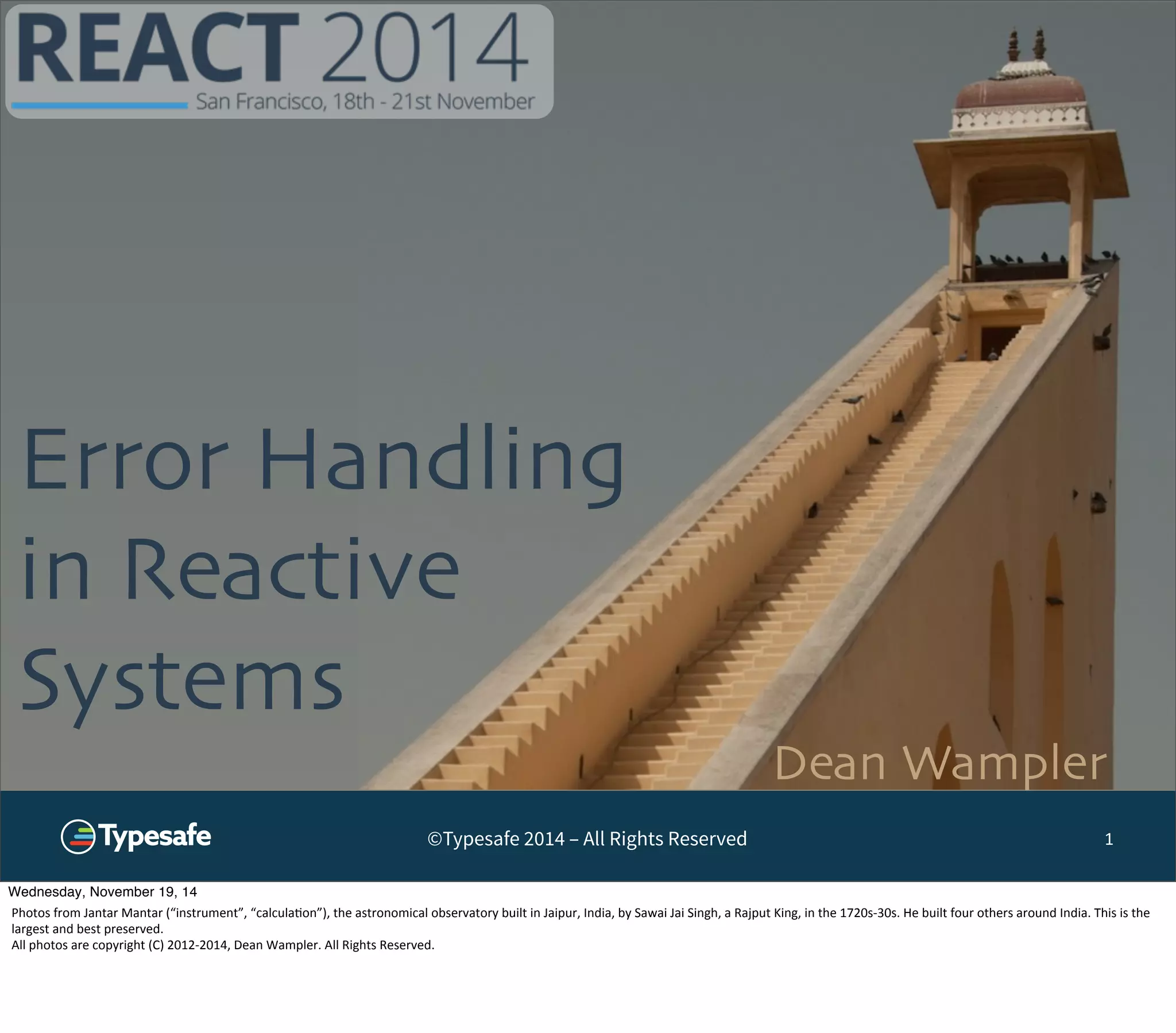 Error Handling in Reactive Systems | PPT