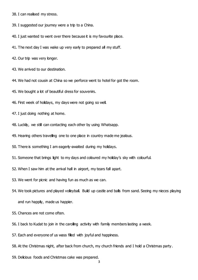 Error identification exercise (5 a1) | PDF