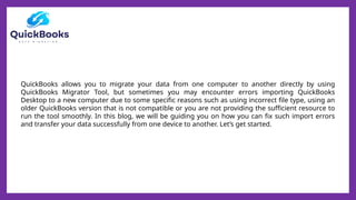 Error Importing QuickBooks Desktop to New Computer: Common Causes and ...
