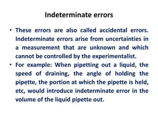 Error in chemical analysis | PPTX