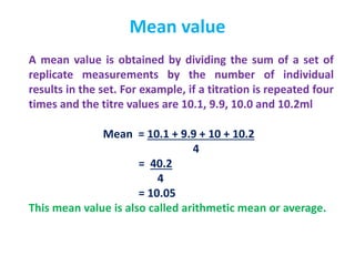 Error in chemical analysis | PPT