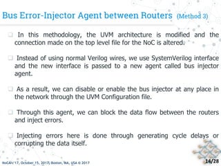 On Error Injection for NoC Platforms: A UVM-based Practical Case Study | PPT