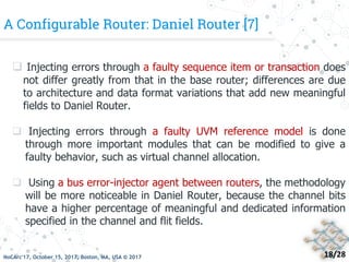 On Error Injection for NoC Platforms: A UVM-based Practical Case Study ...