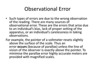 Error in measurement | PPTX
