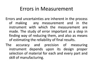 Error in measurement | PPTX