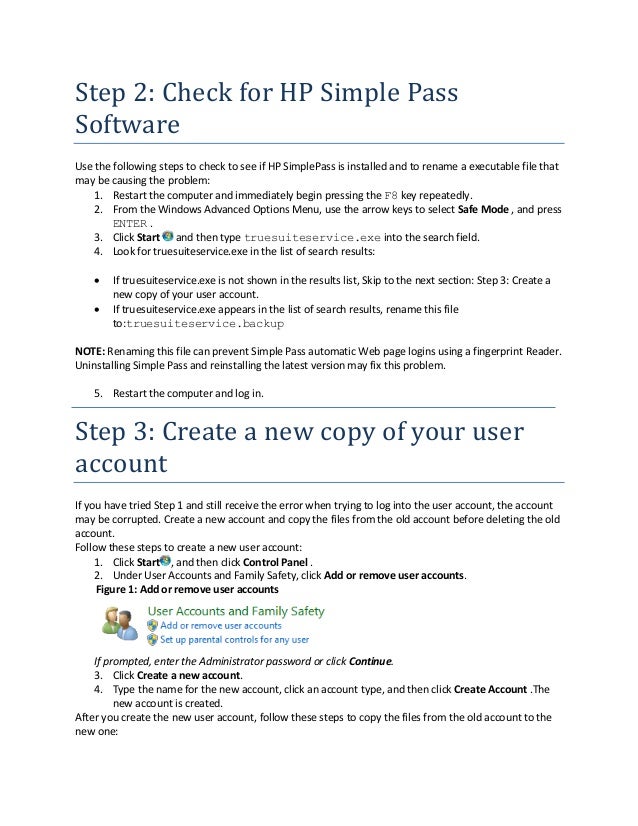 Simplepass windows login information - vseraameri