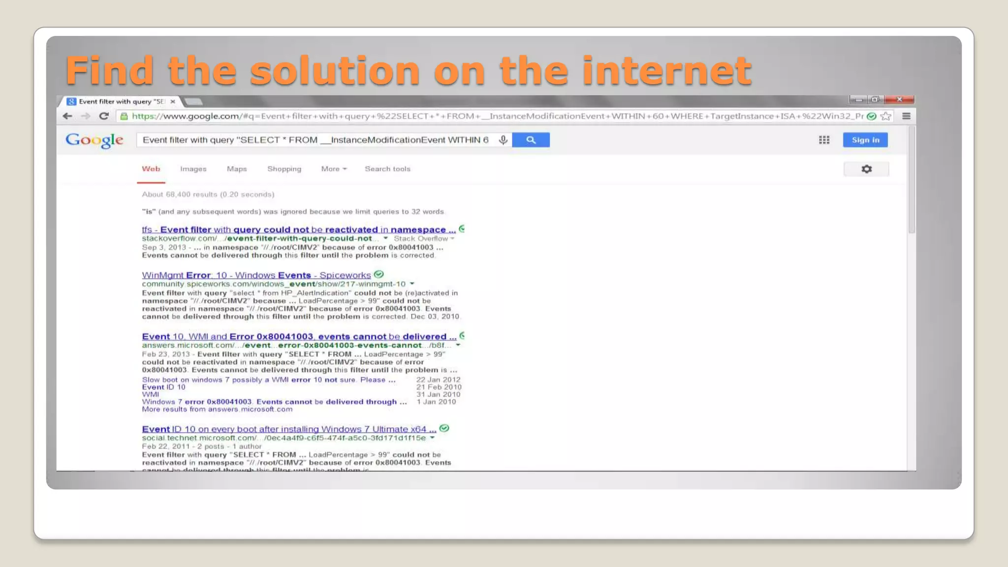 Error Log | PPTX | Operating Systems | Computer Software and Applications